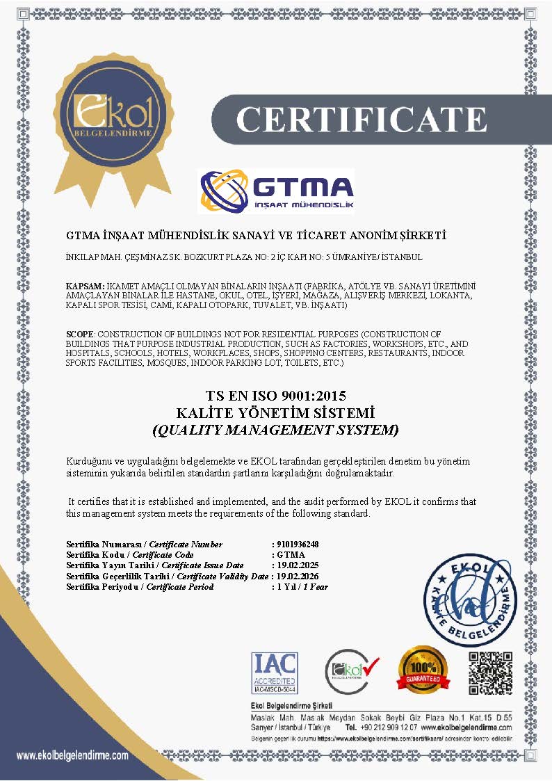 Sertifikalar – GTMA İnşaat Mühendislik